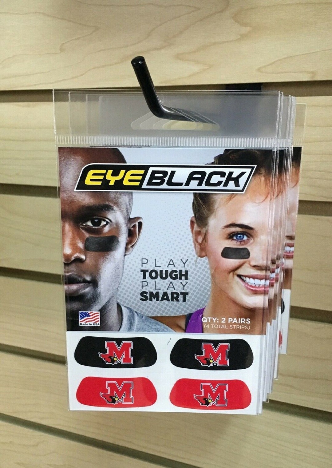 Melissa High School Cardinals M Eye Black ---black & Red (2 Pairs) - Etsy