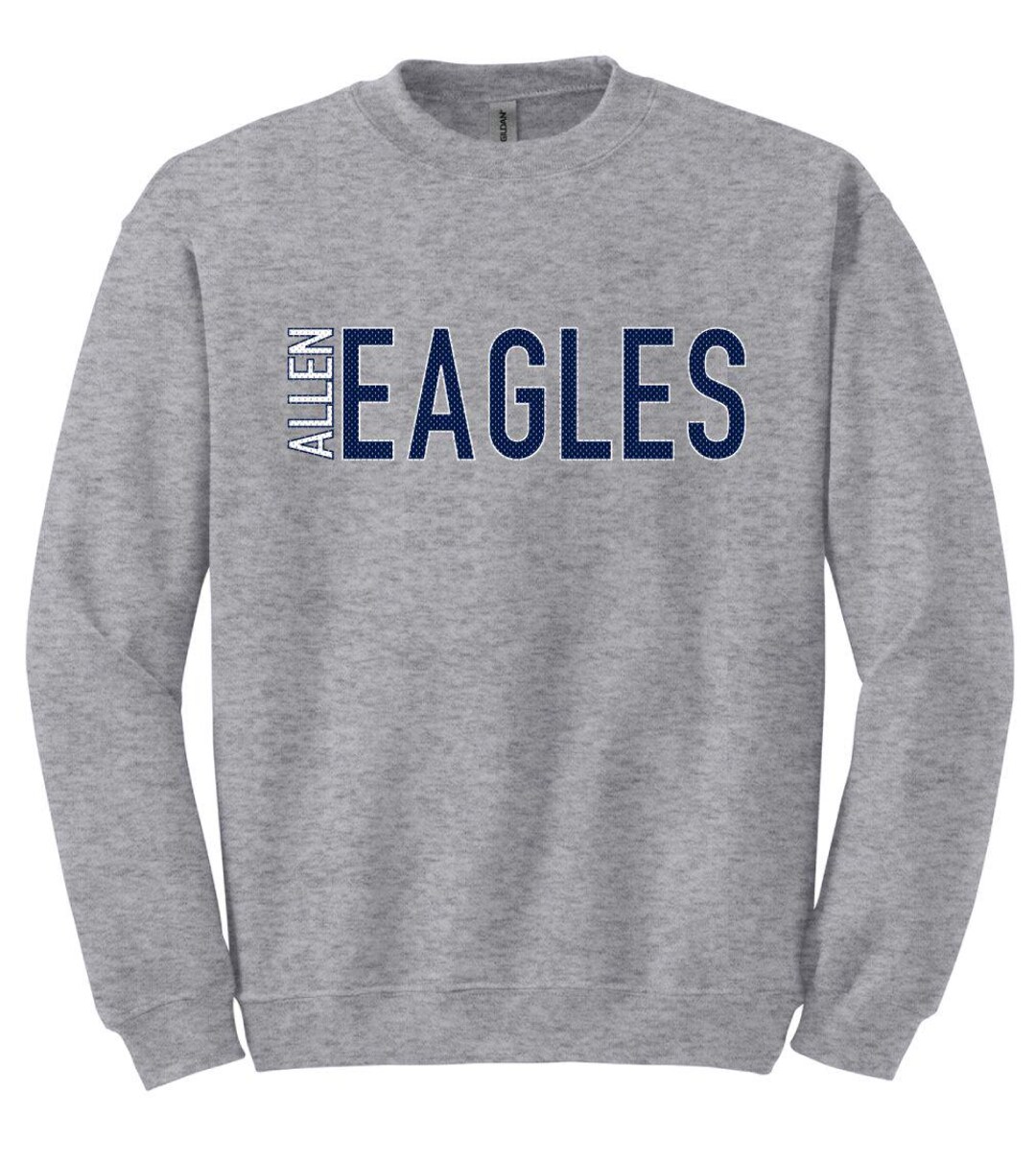 Allen High School Allen Eagles Block Eagles Hoodie or Crew Sweatshirt ...