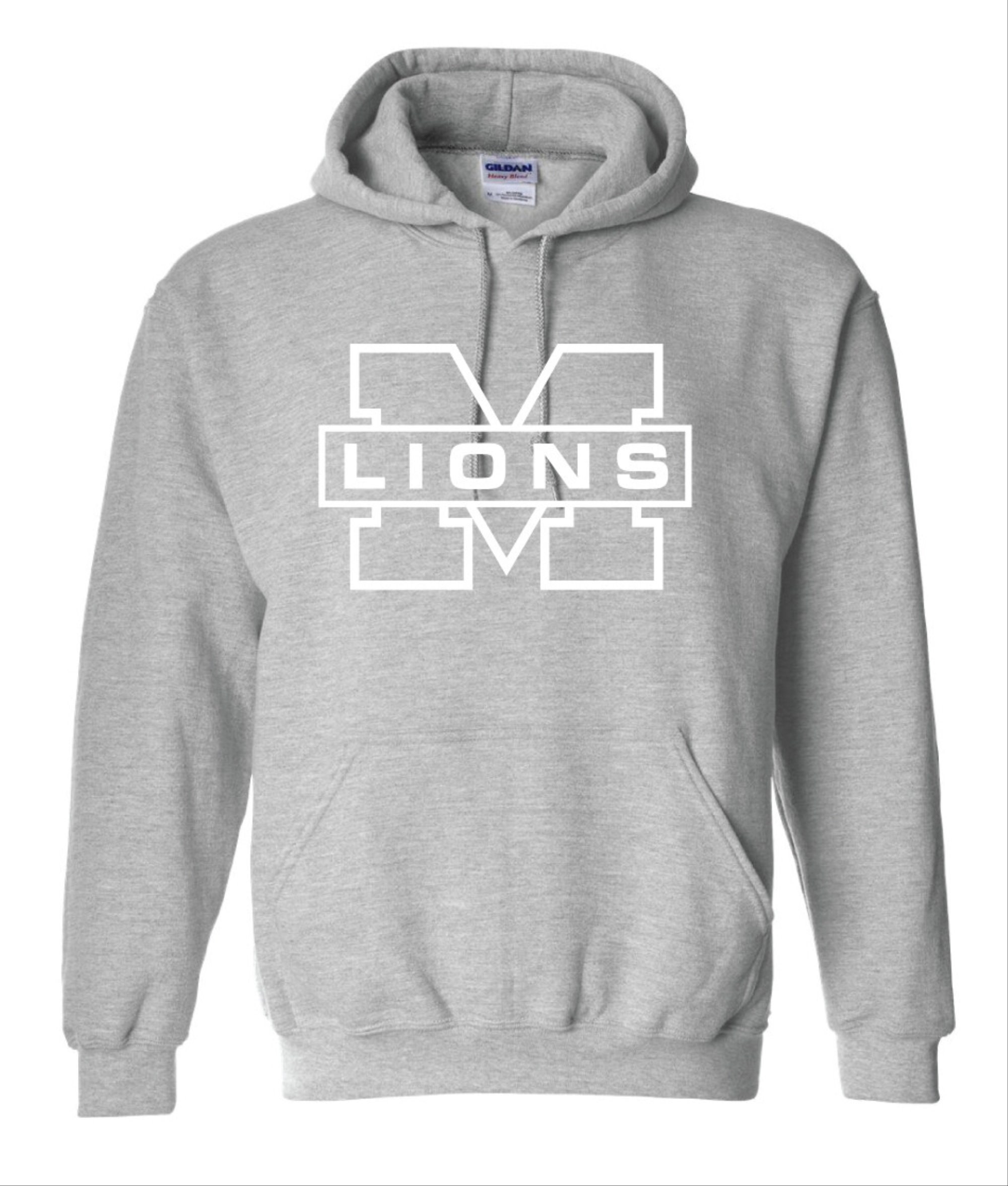 Mckinney High School Lions Big M Bar White Ink M Crew Sweatshirt or ...