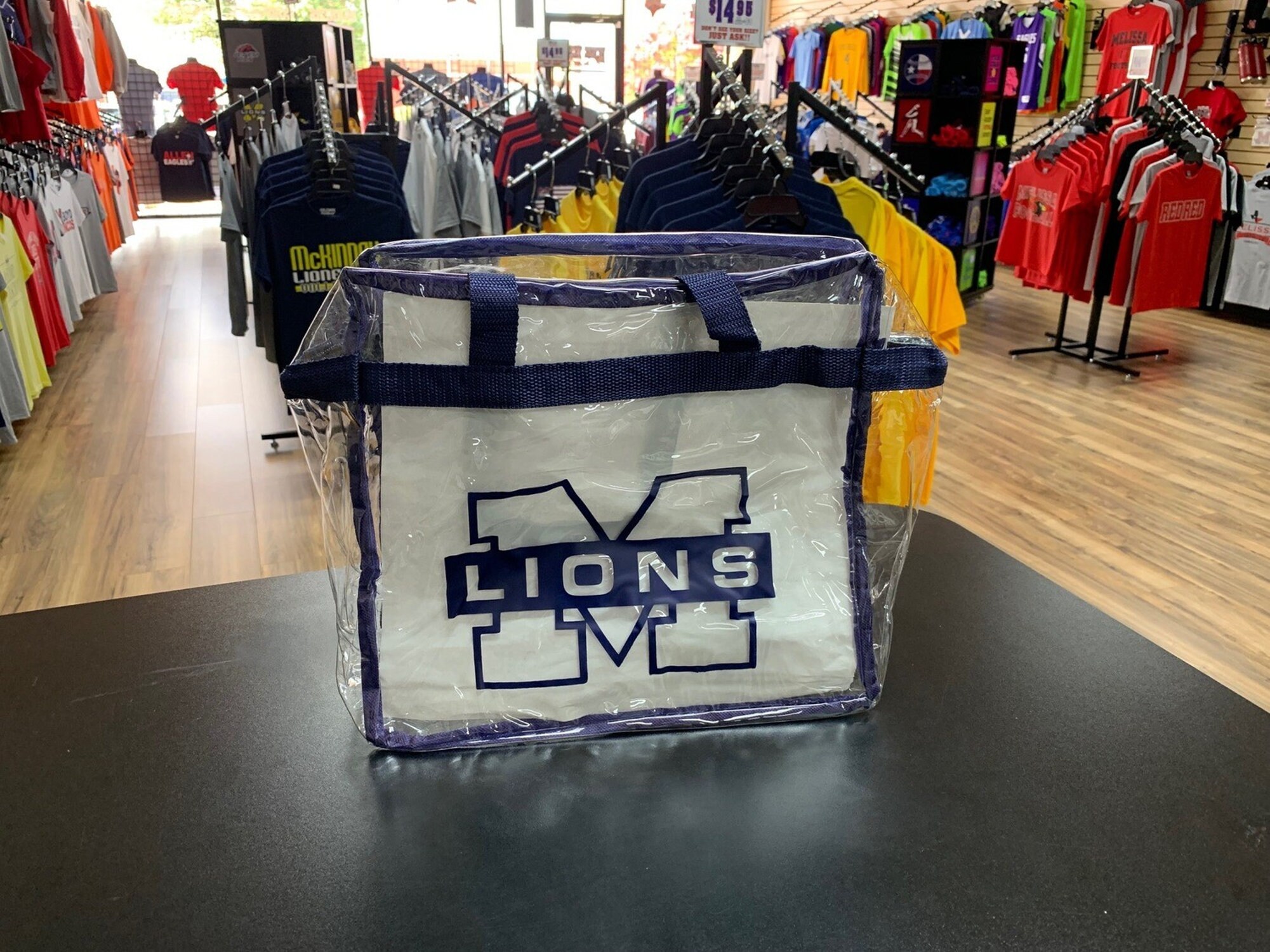 Mckinney High School Lions Large M Lions Logo Clear Stadium Bag ---blue ...