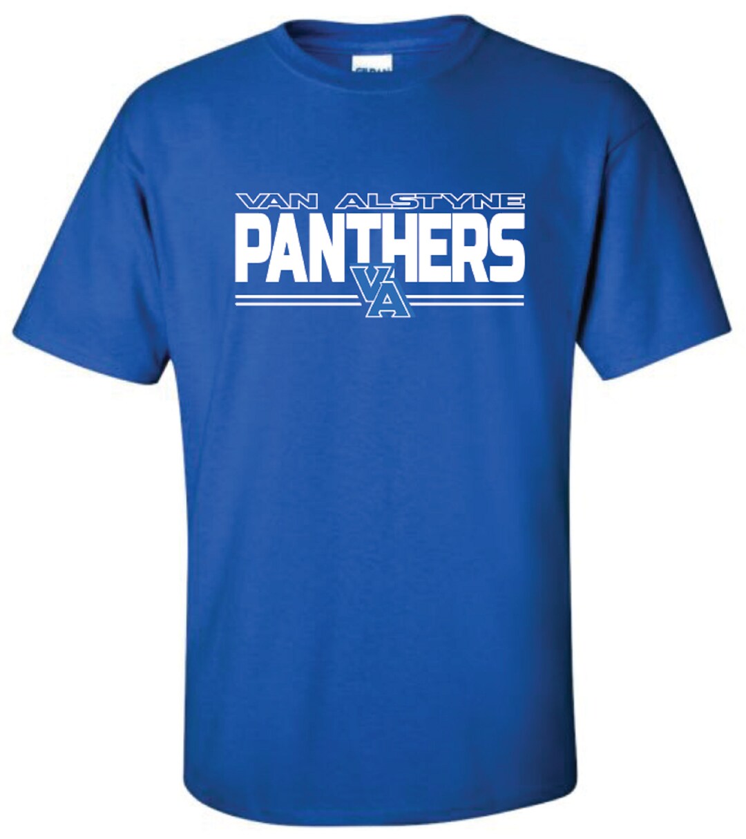 Van Alstyne High School VA Panthers Block T-shirt ....short or Long ...