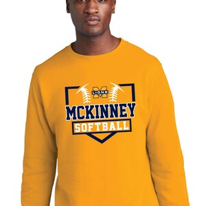 Mckinney High School Lions Softball Home Plate --hoodie or Crew ...