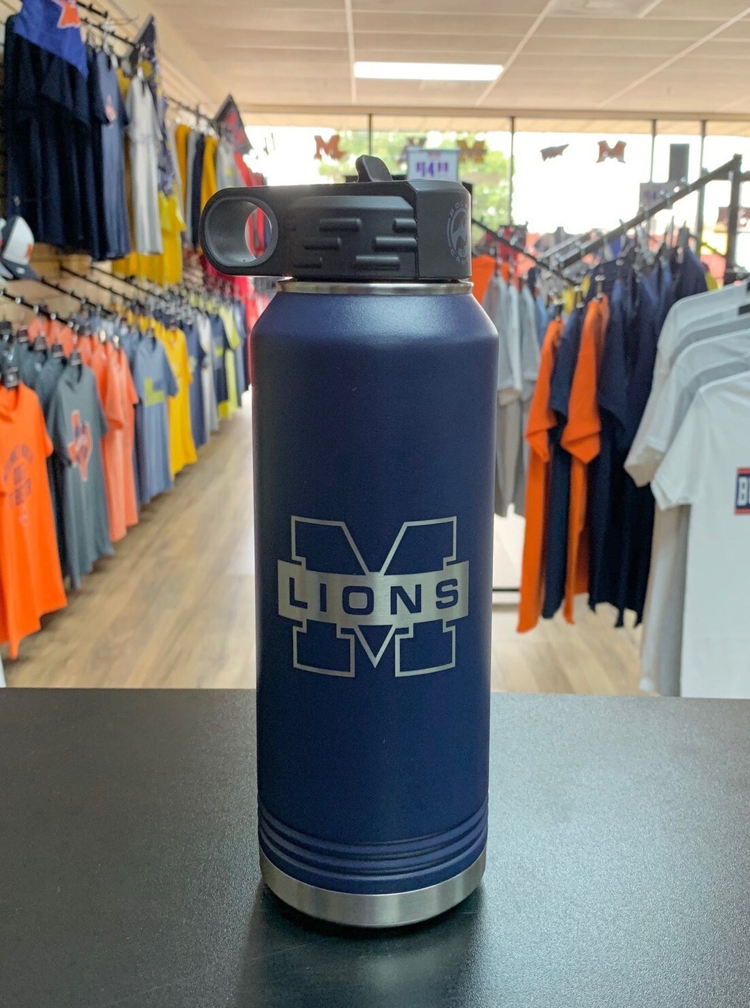Mckinney High School Lions M Logo 32oz Water Bottle / Tumbler blue - Etsy