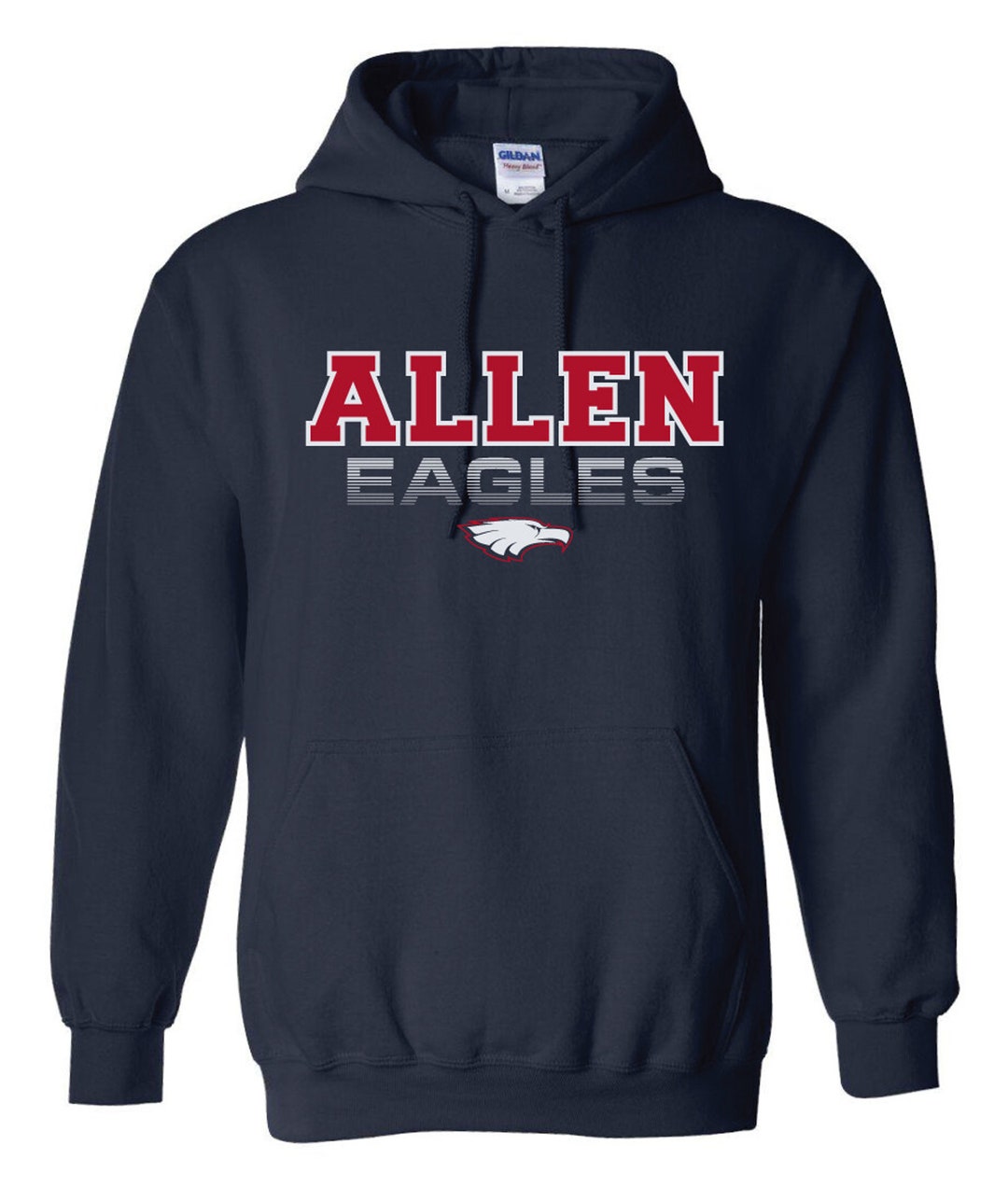 Allen High School Allen Eagles Fade Hoodie ---navy Blue or Royal Blue ...