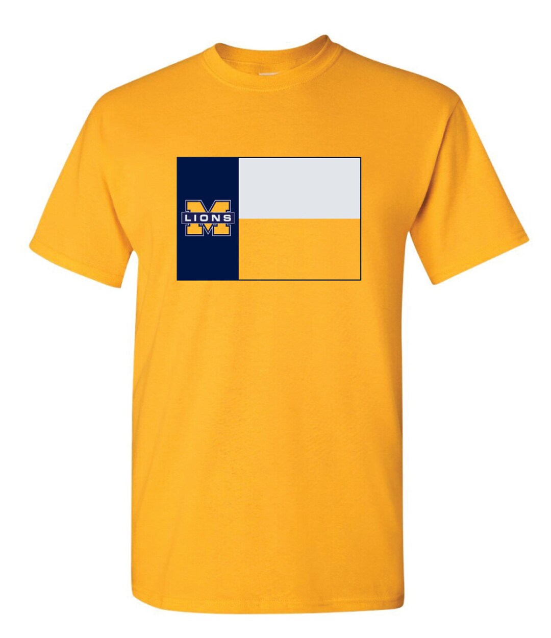 Mckinney High School Lions Texas Flag T-shirt ....short or Long Sleeve ...