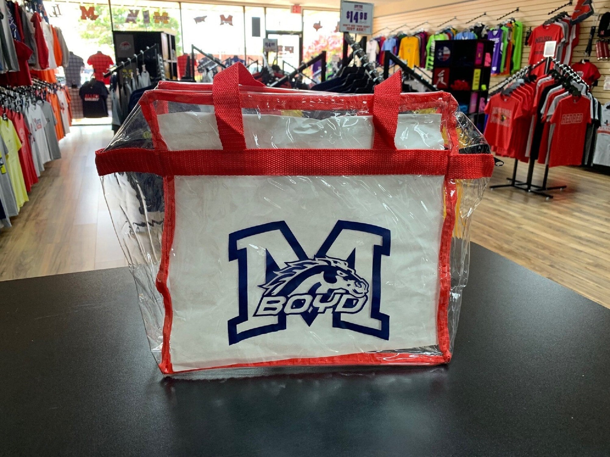 Mckinney Boyd High School Broncos Large M Bronco Logo Clear Stadium Bag ...