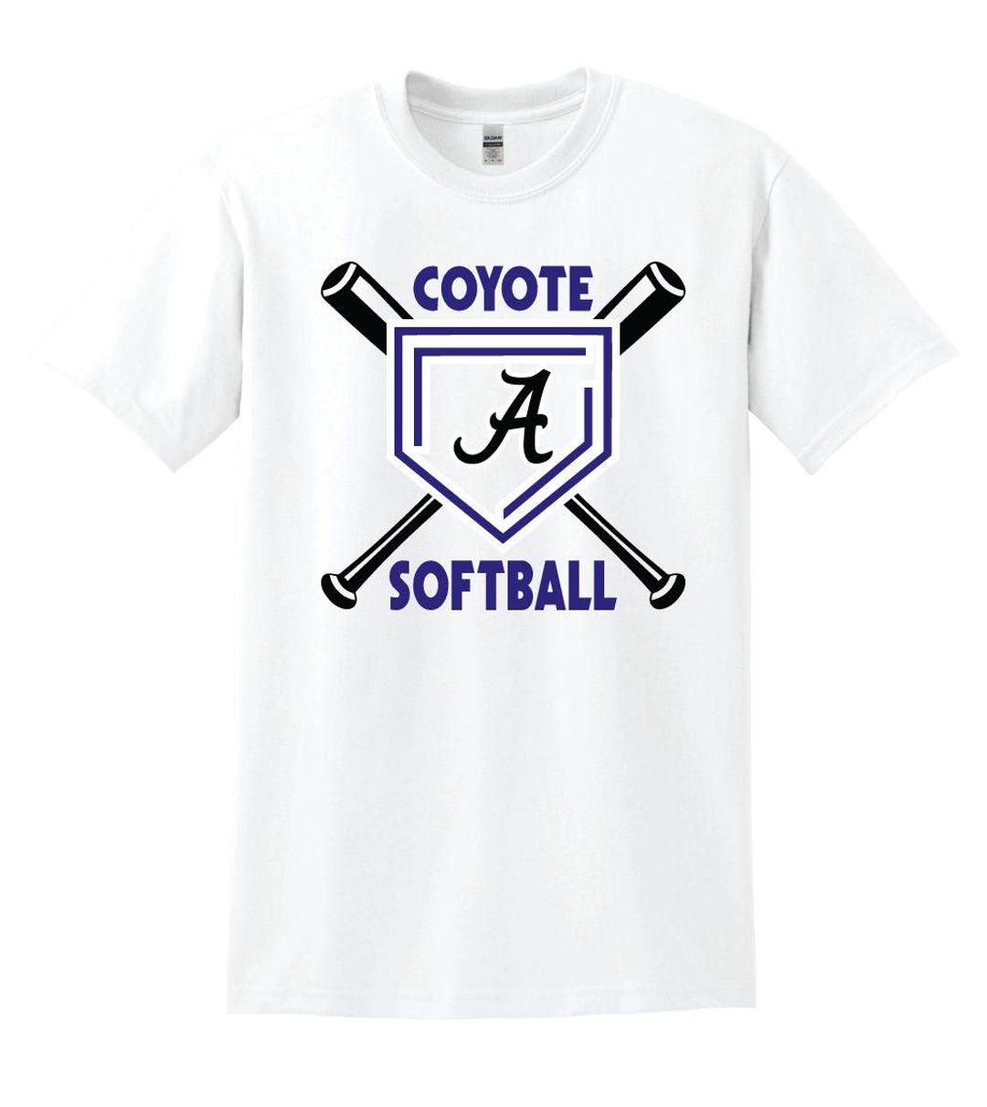 Anna High School Coyotes A Coyote Softball Home Plate T-shirt ....short ...