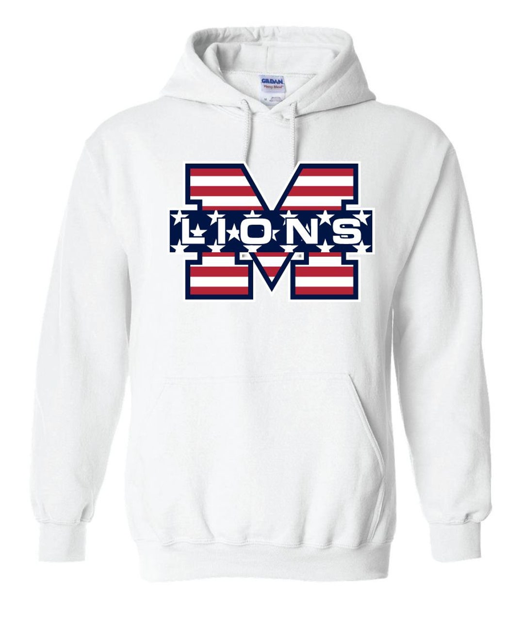 Mckinney High School Lions Big M USA Flag Logo Hoodie ---8 Colors - Etsy