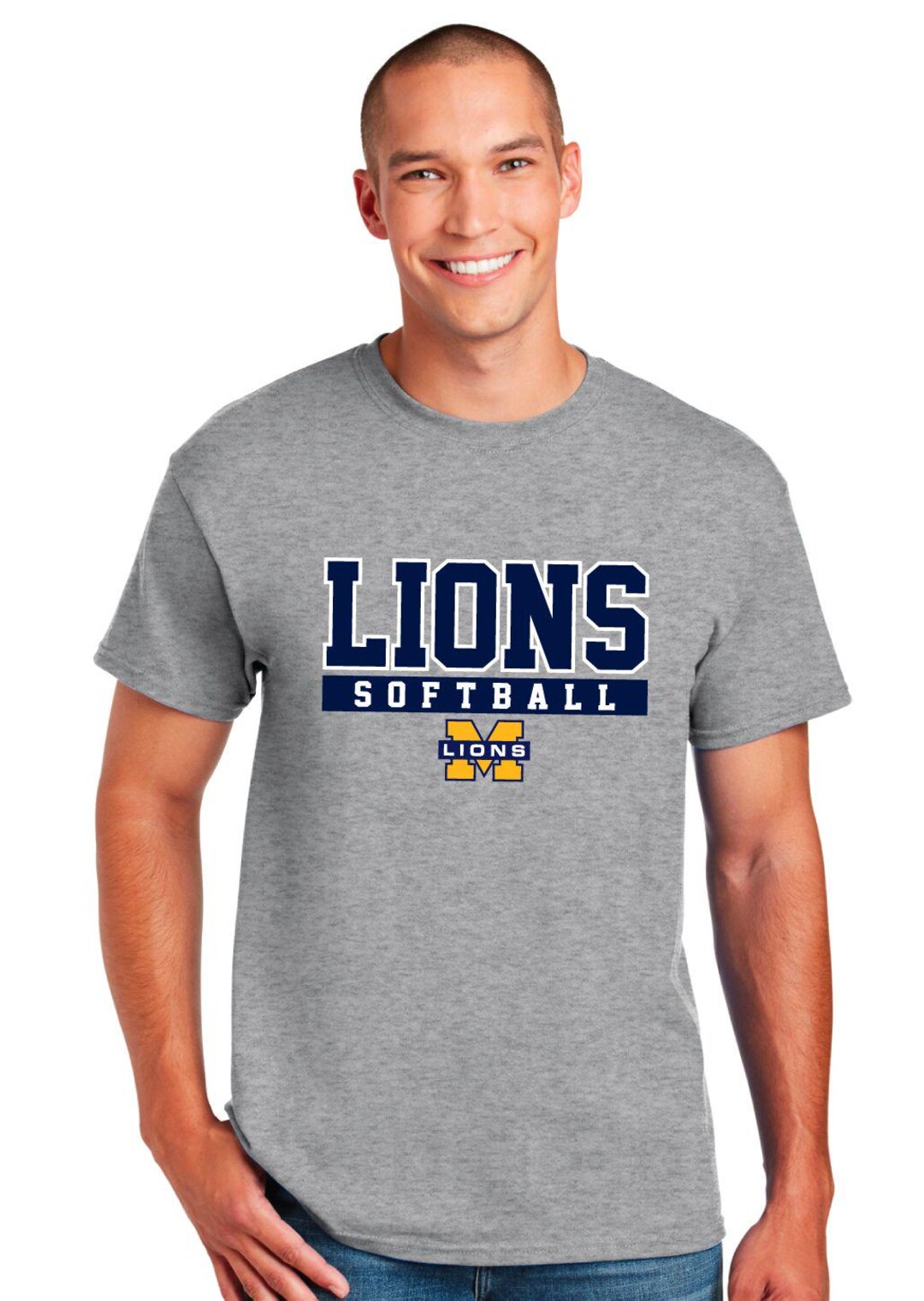 Mckinney High School Lions Softball Block T-shirt --short Sleeve or ...