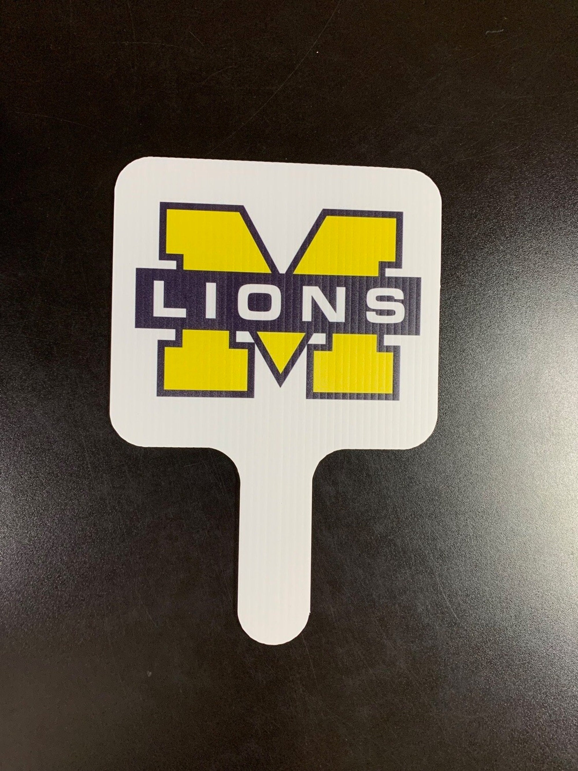 Mckinney High School Lions Large M Lions Logo Team Fan - Rally Sign ...