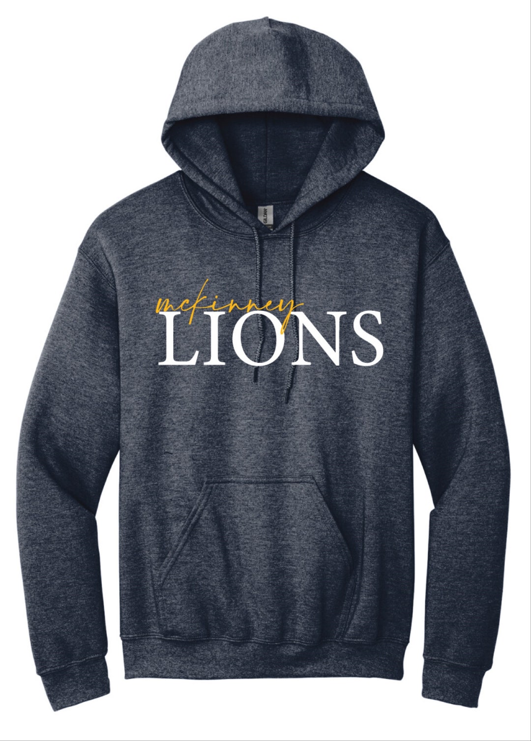 Mckinney High School Lions Thin Script ....hoodie or Crew Sweatshirt ...
