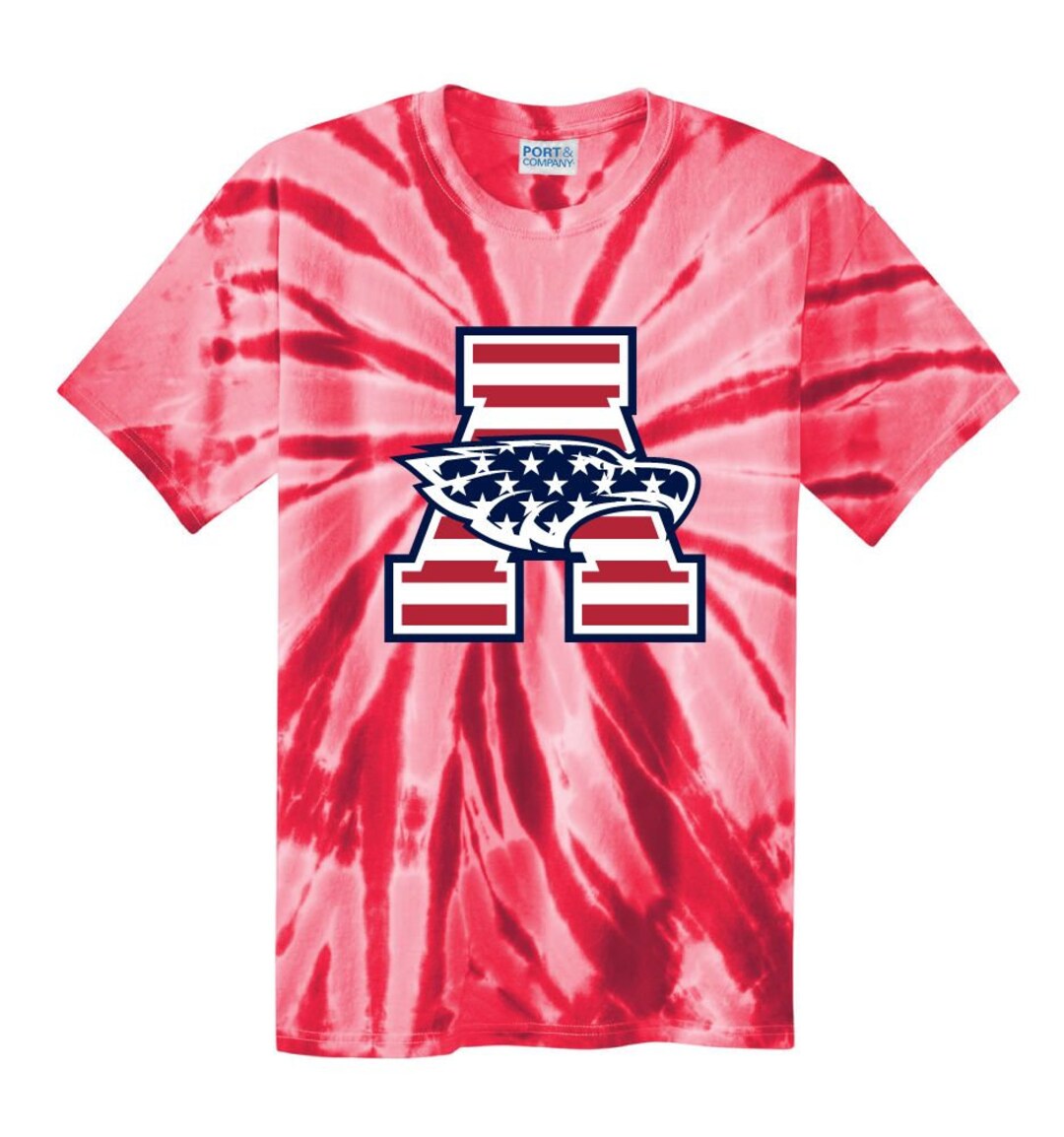 Allen High School Allen Eagles Large A Eagle Head USA Flag Logo Tie-dye ...