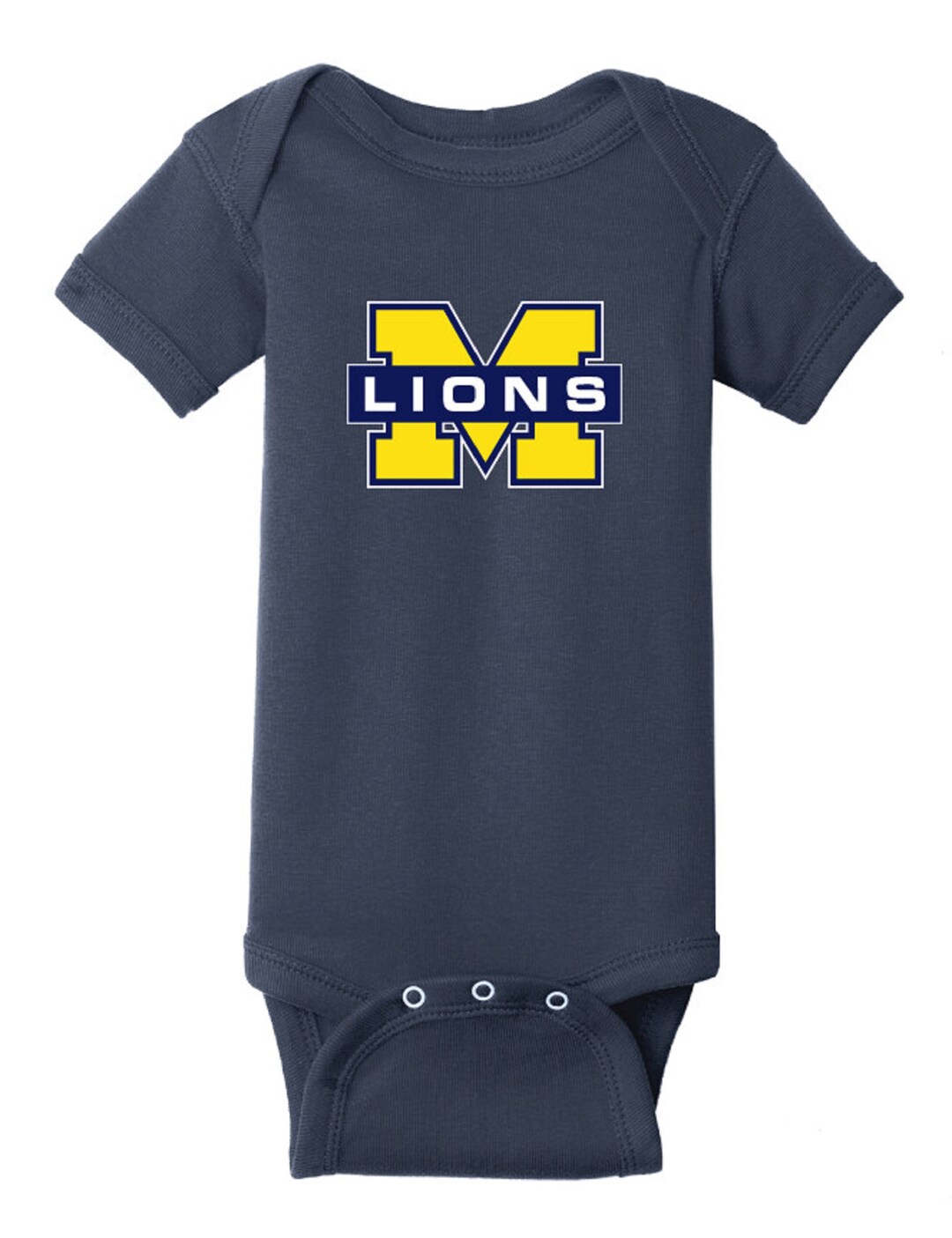 Mckinney High School Lions M Lions Logo Baby Onesie ---blue - Etsy