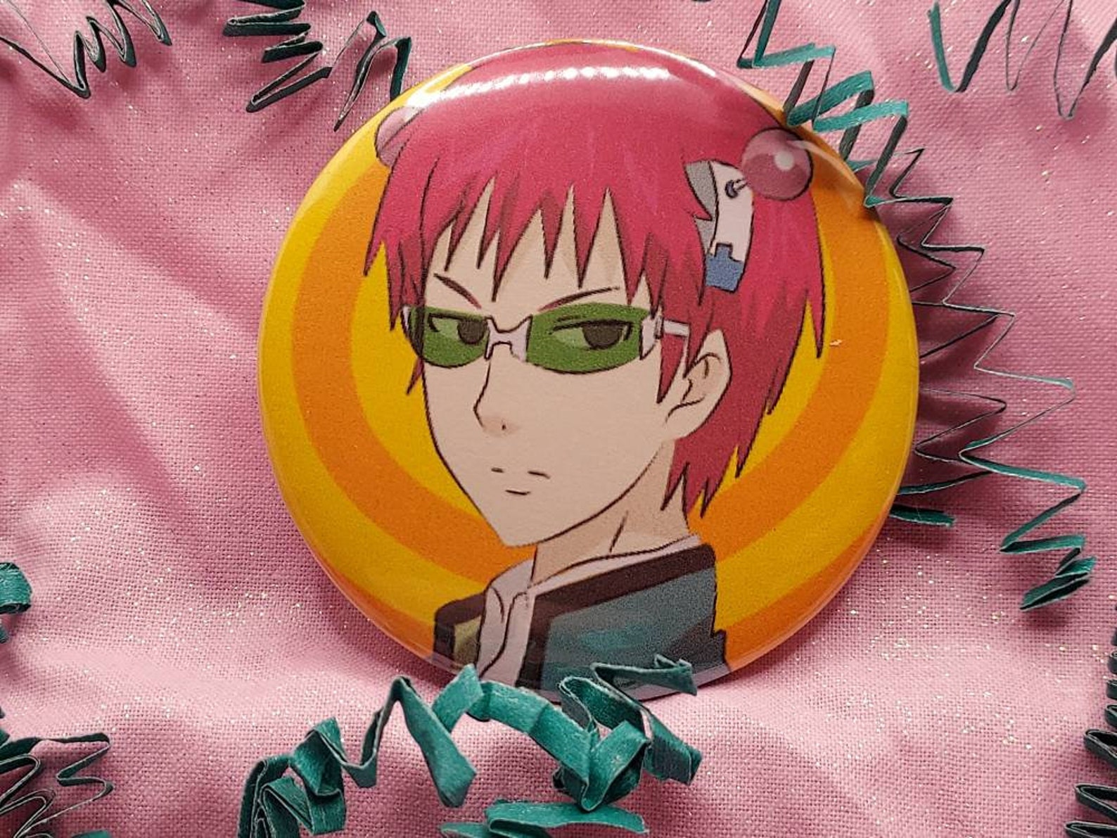 Saiki K Anime 2.25 Inch Pin Back Buttons WITH FREE STICKER - Etsy