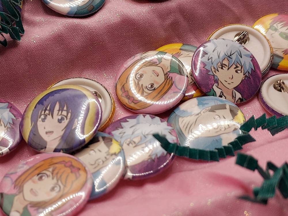 Saiki K. 1 Inch Anime Pin Back Buttons WITH FREE STICKER - Etsy