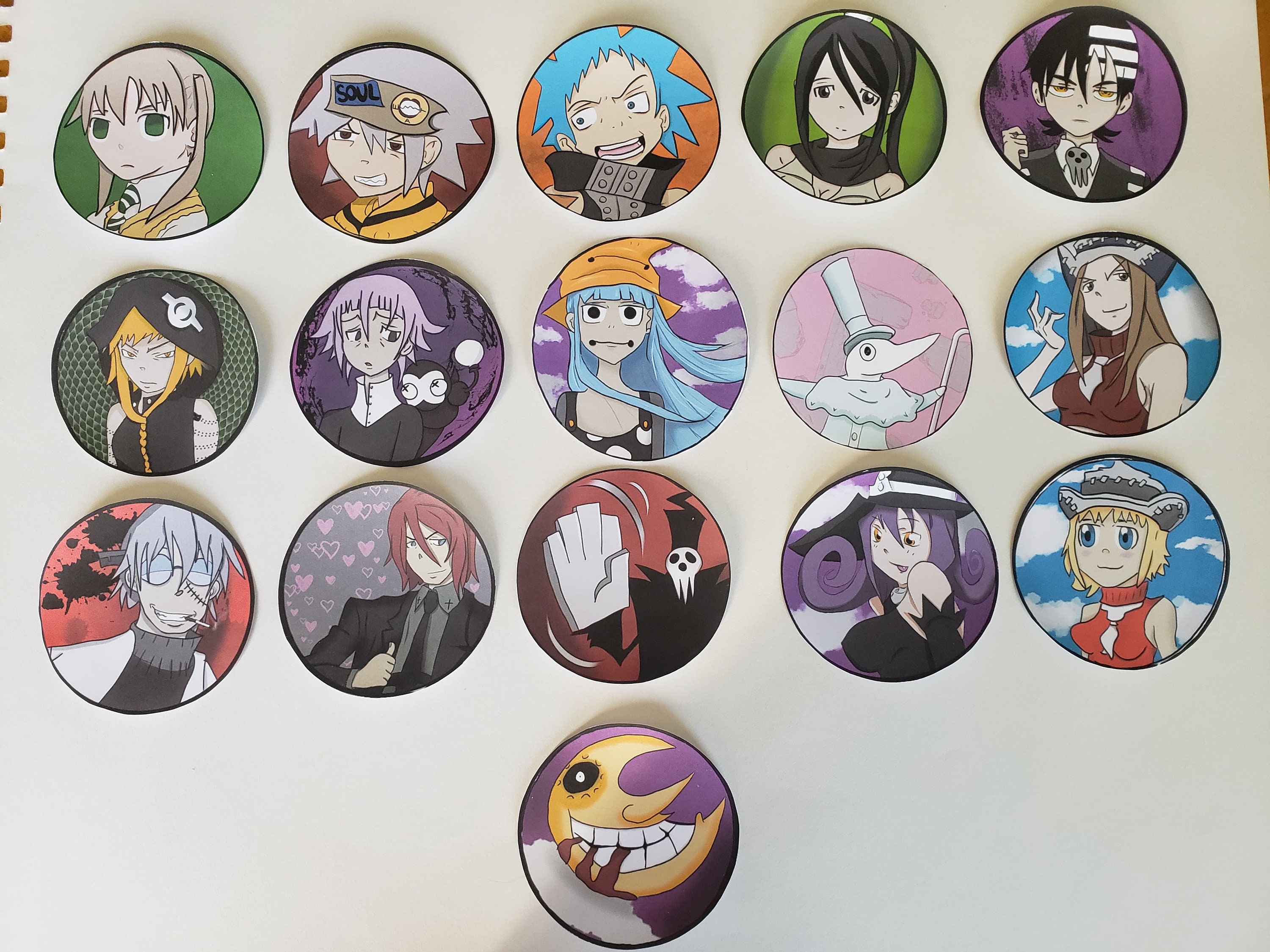 Soul Eater Pin Back Button Collection - Etsy