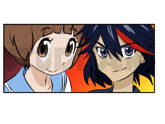 Kill La Kill Sticker Ryuko Matoi and Mako Mankanshoku | Etsy