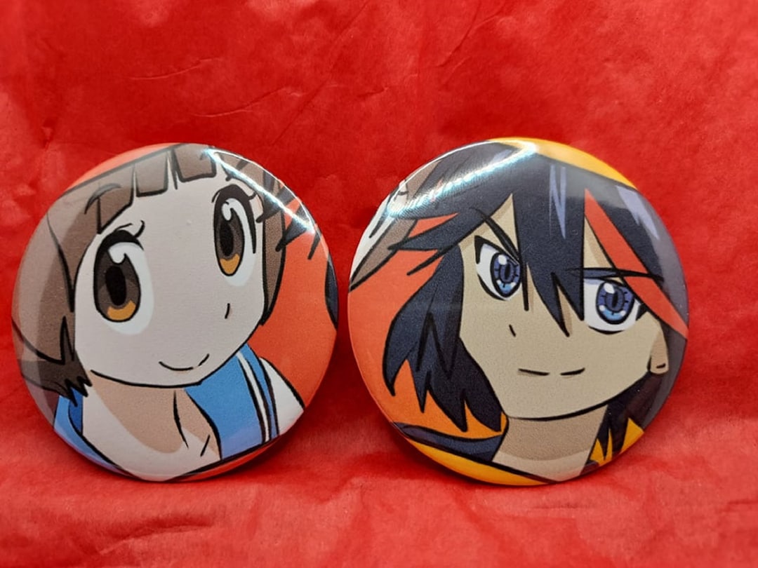 Mako and Ryuko Best Friend Pin Back Buttons - Etsy