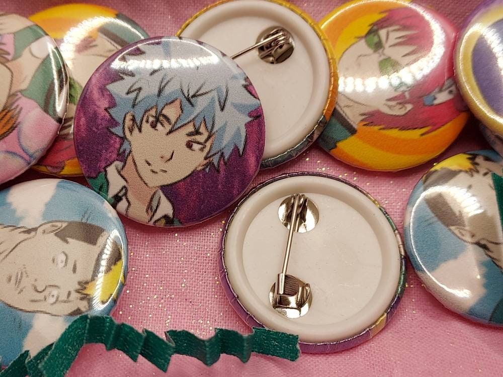 Saiki K. 1 Inch Anime Pin Back Buttons WITH FREE STICKER - Etsy