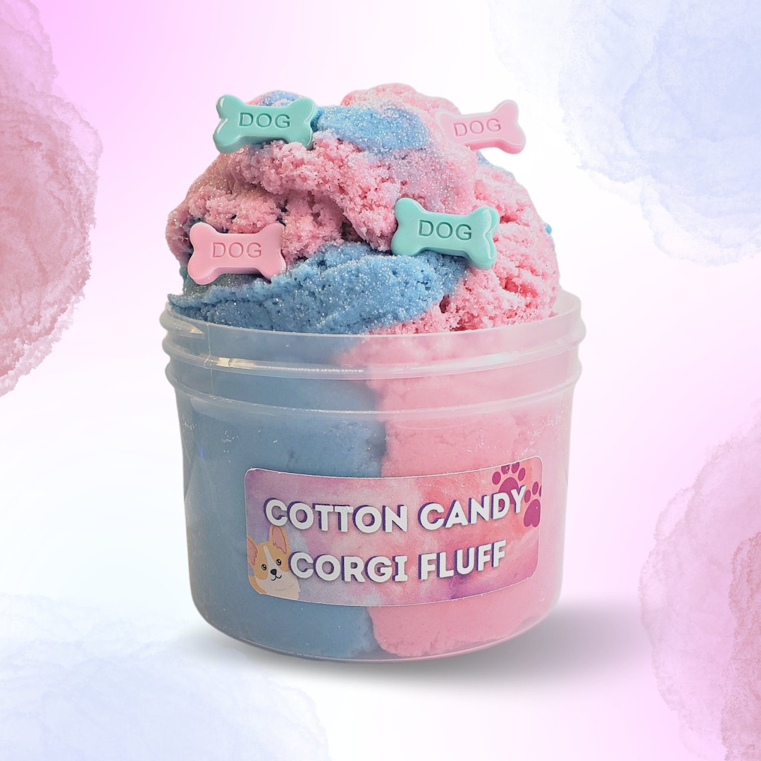 Cotton Candy Corgi Fluff Slime Best Cloud Slime 8oz Scented - Etsy