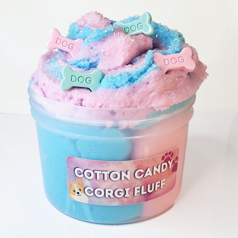 Cotton Candy Corgi Fluff Slime Best Cloud Slime 8oz Scented - Etsy