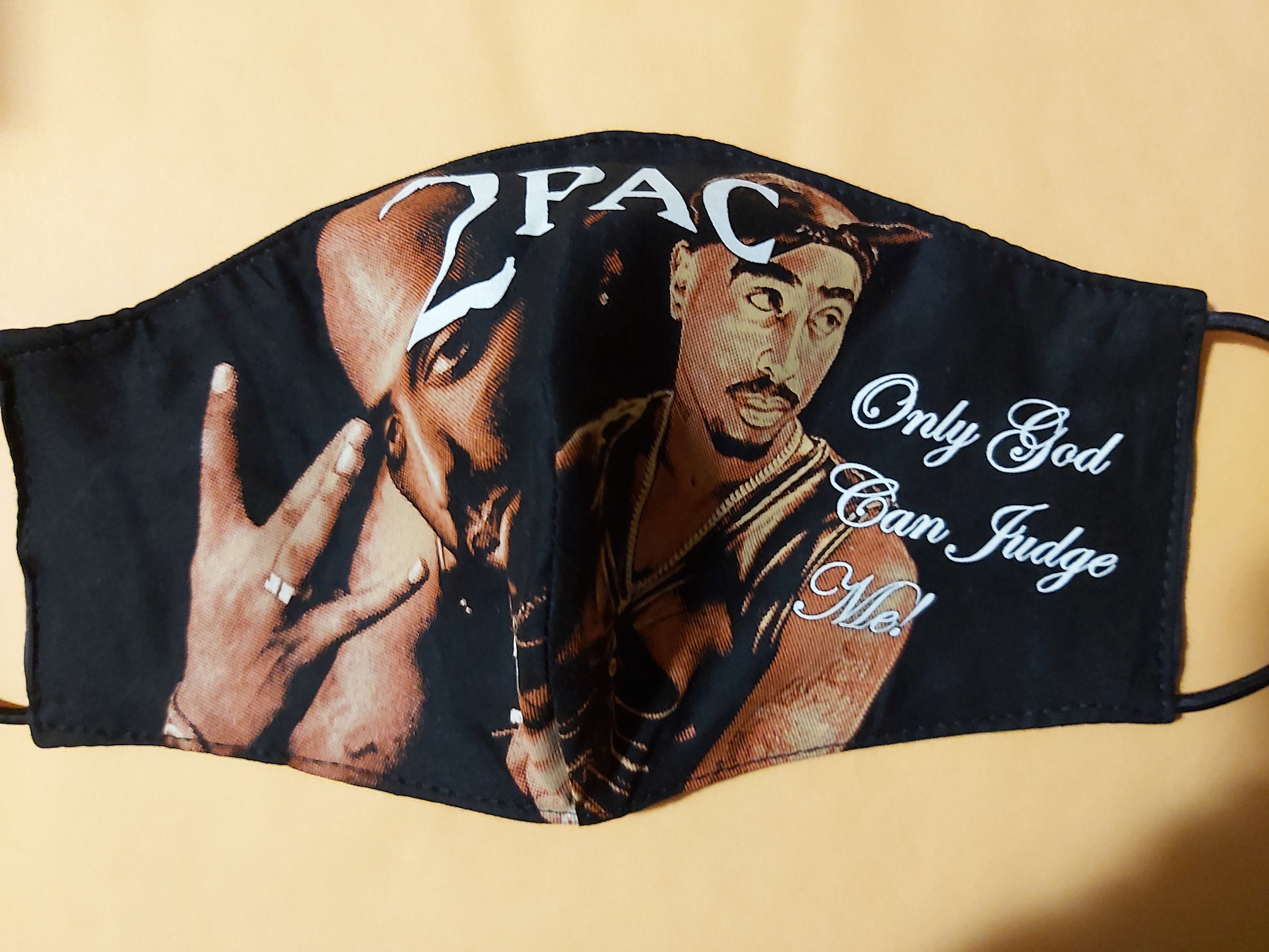 2Pac unisex face mask/Only god can judge me/3 Layers with | Etsy
