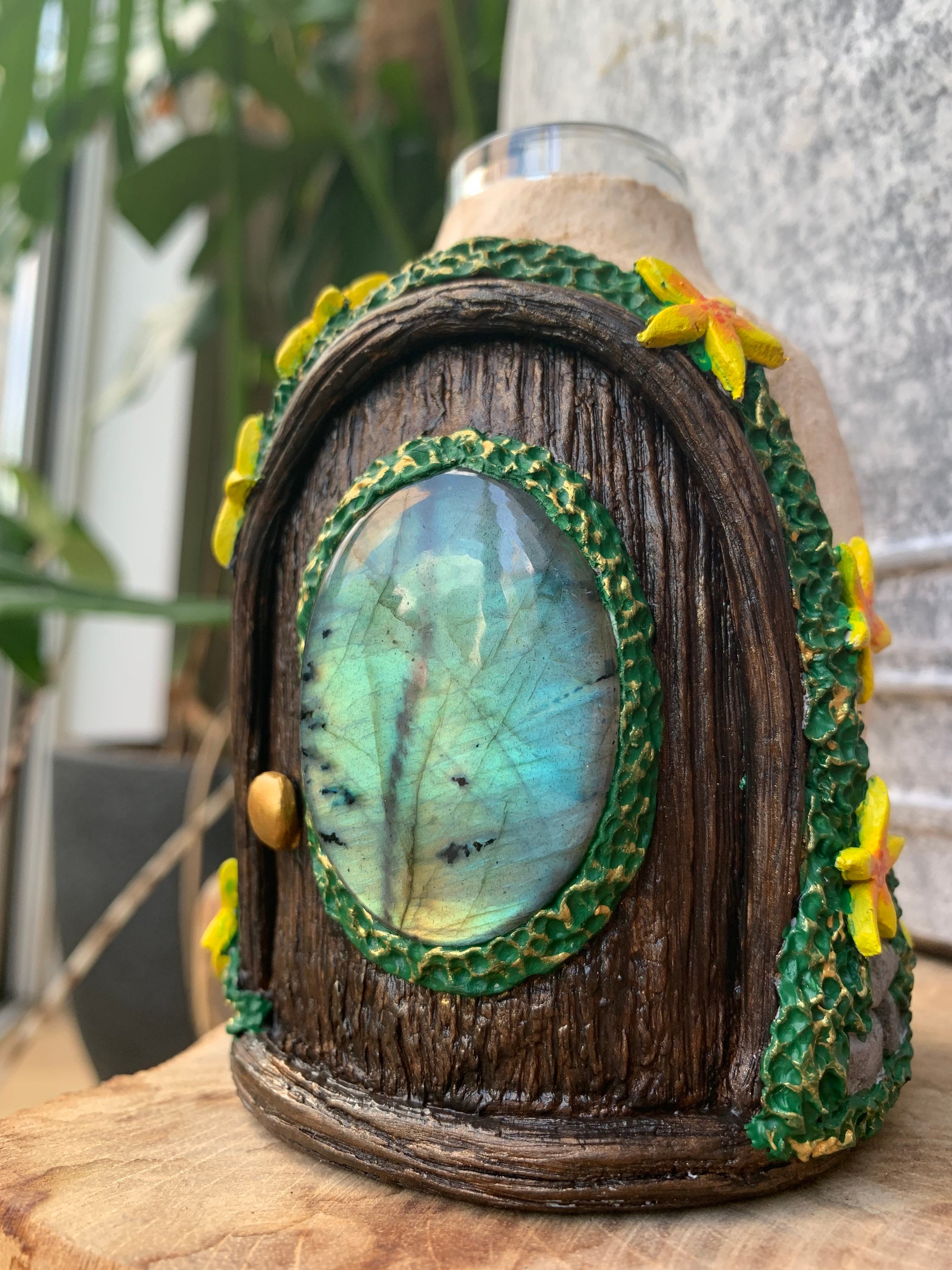 Little Flower Vase With Labradorite - Etsy UK