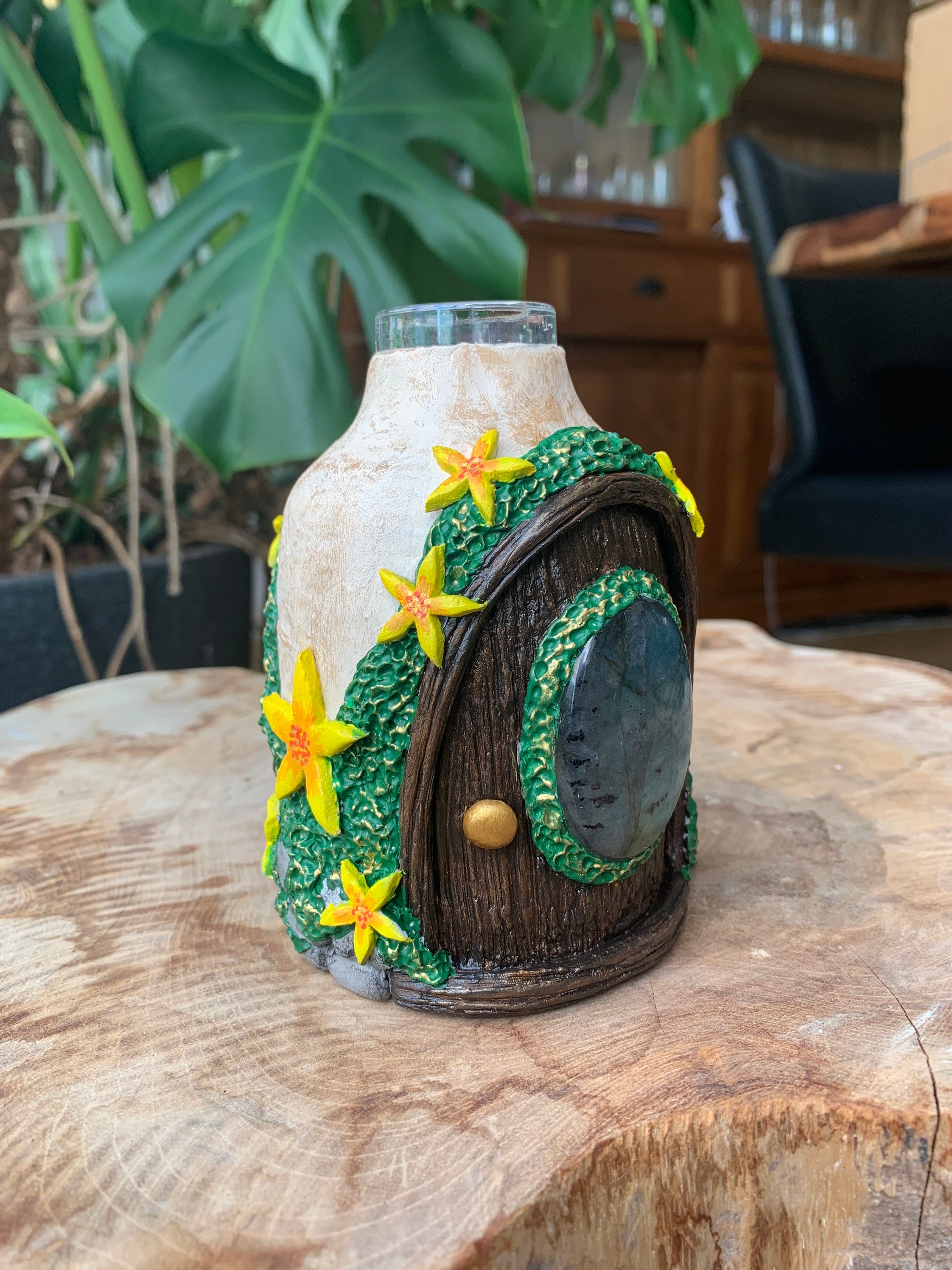 Little Flower Vase With Labradorite - Etsy UK