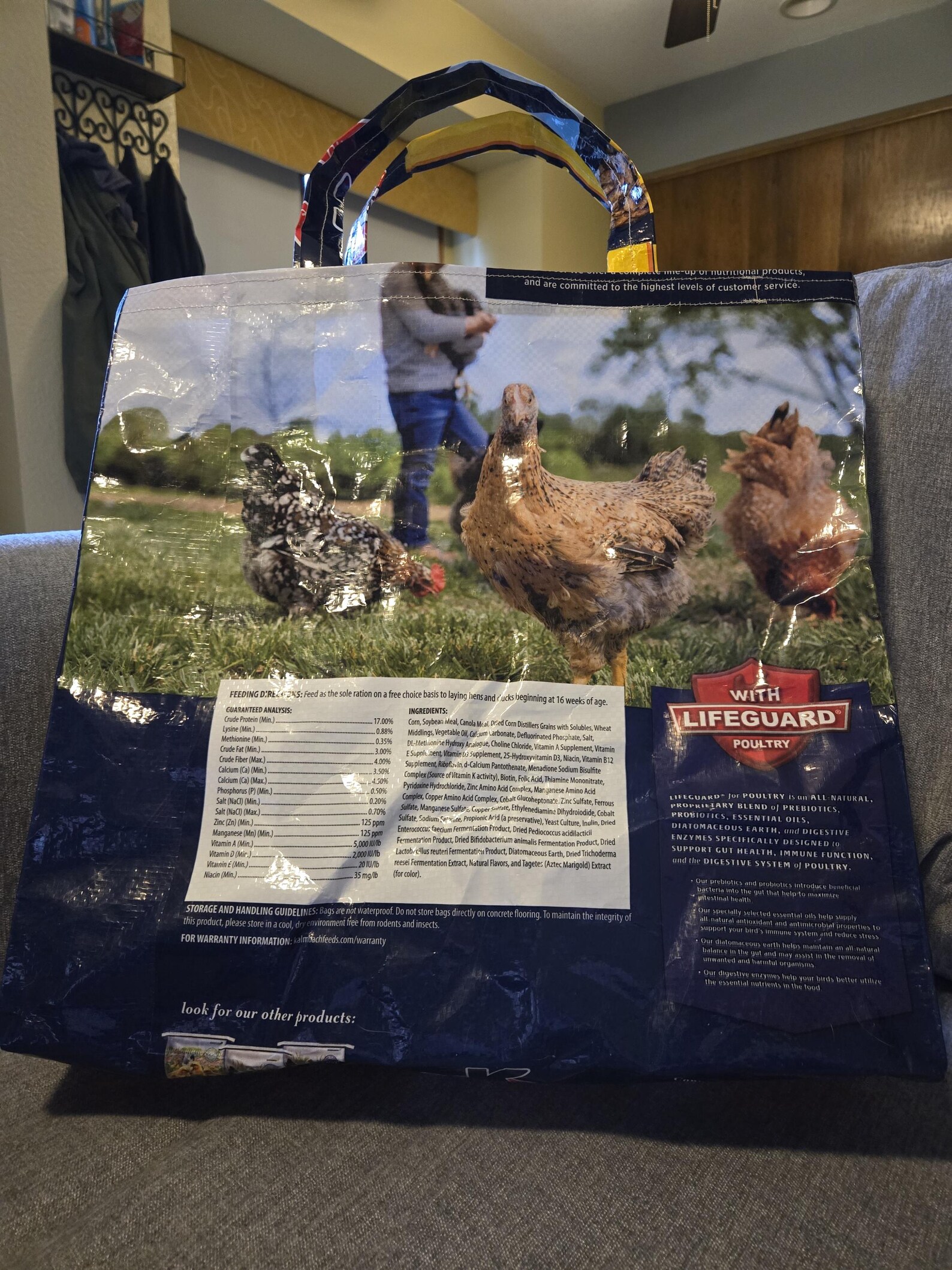 Recycled Upcycled Feed Bag Tote Market Bag Kalbach 17% Layer Pellets ...