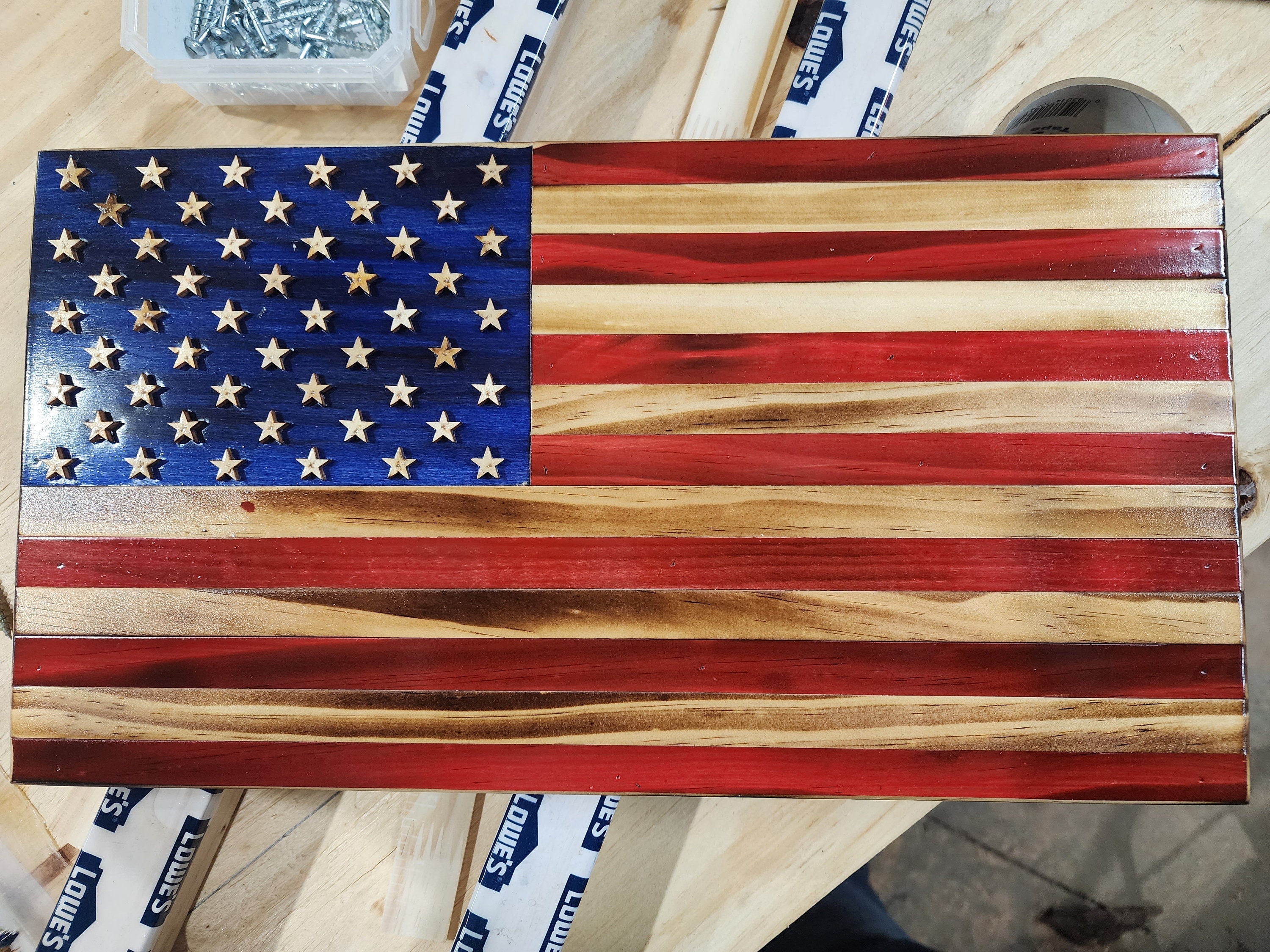 Wooden American Flag - Etsy