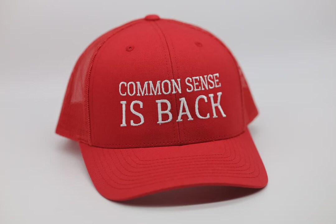 Common Sense is Back MAGA Style Hat Red Trucker - Etsy