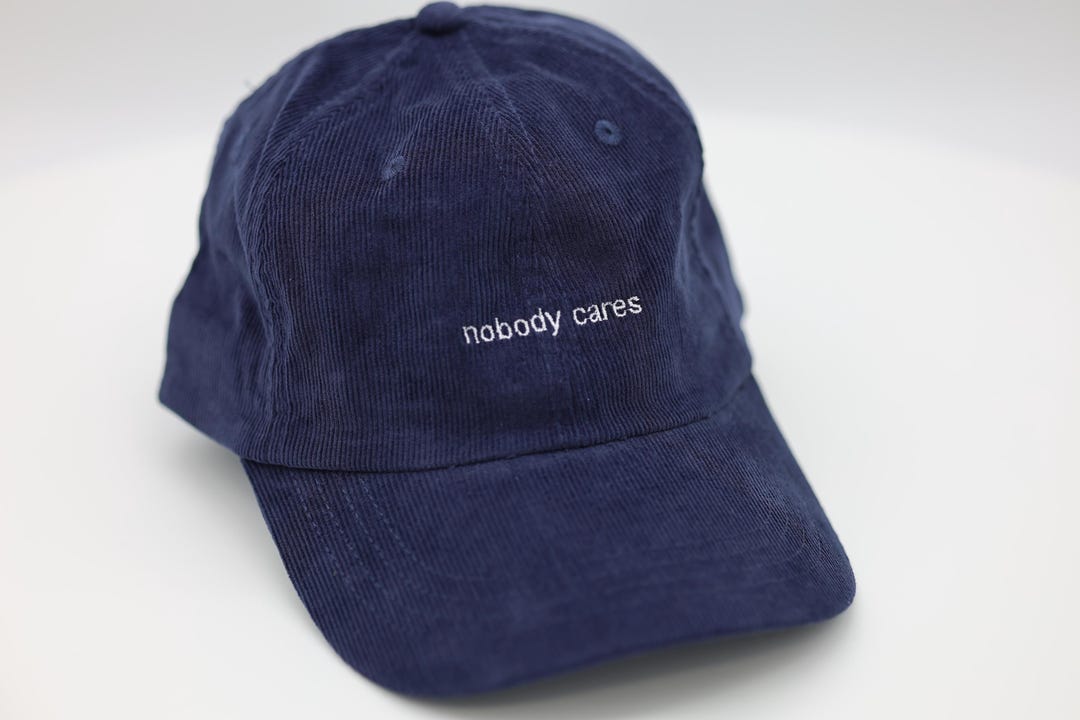 Nobody Cares Hat Navy - Etsy