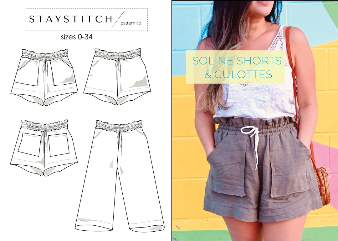 Soline Shorts and Culottes Sewing Pattern for Wovens - Etsy