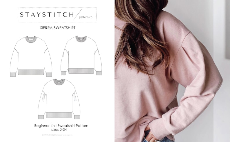 Sierra Sweatshirt Sewing Pattern - Etsy