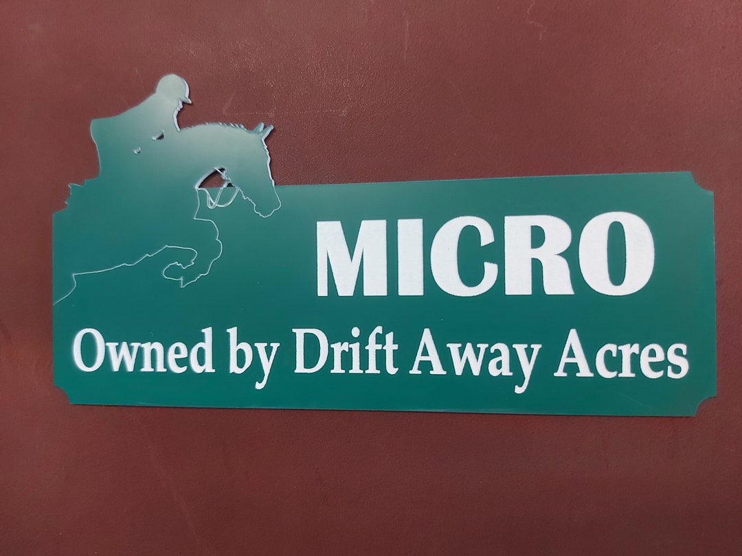 Lamacoid Plastic Horse Stall Plate Custom Engraving Choose - Etsy