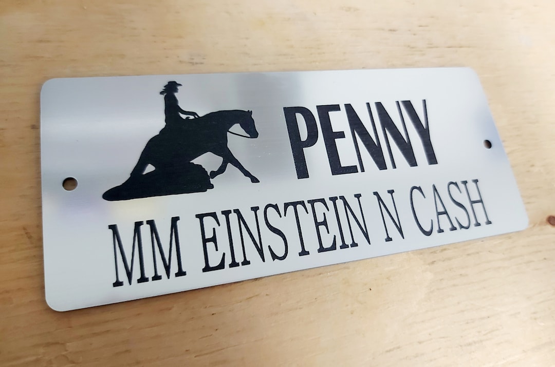 Lamacoid Plastic Horse Stall Plate - Custom Engraving - Choose From ...