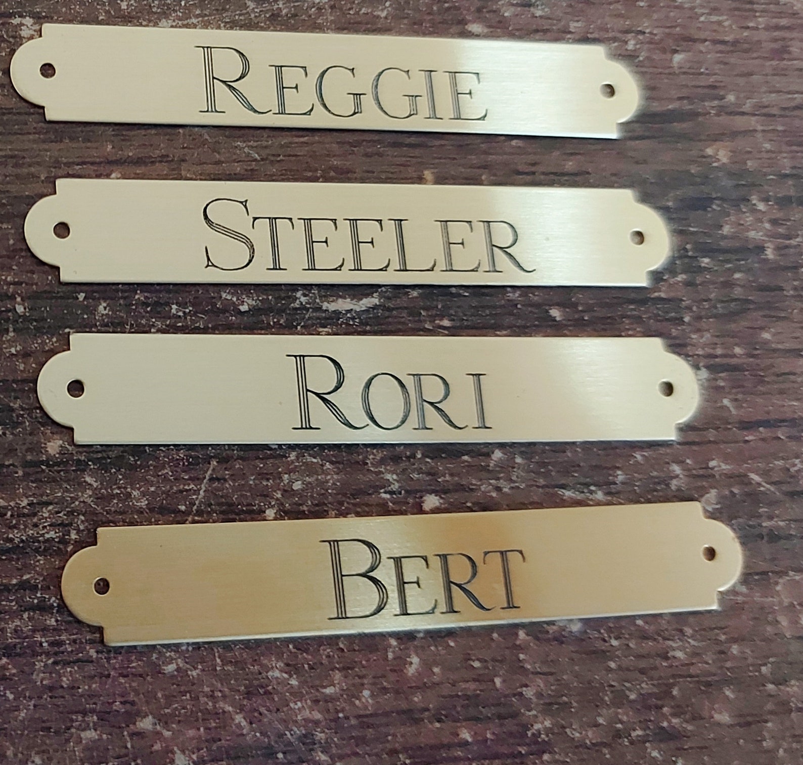 Brass Saddle Plate With Escutcheon Pins - Etsy