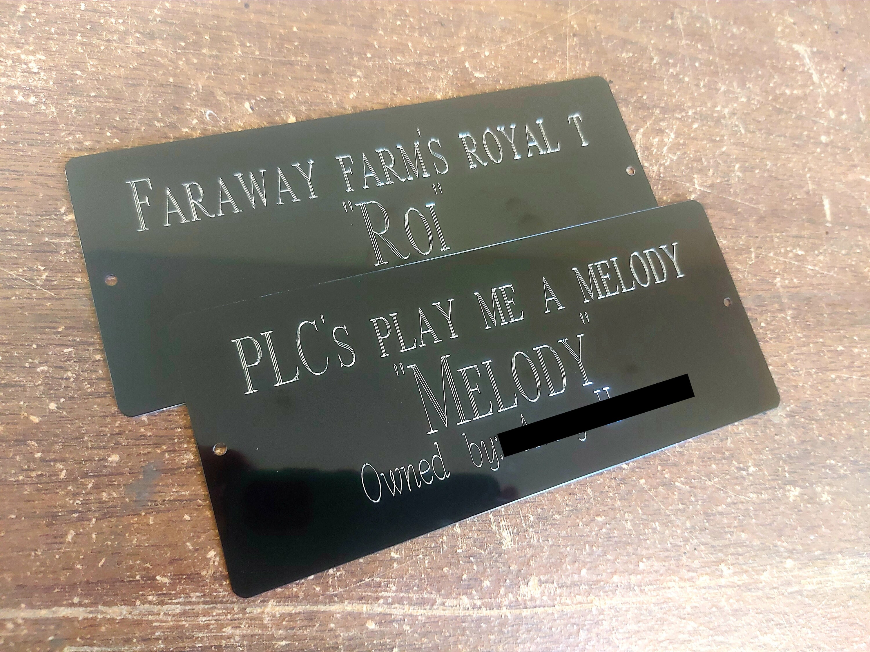 Custom Engraved Horse Stall Plate Aluminum Bold Black or - Etsy