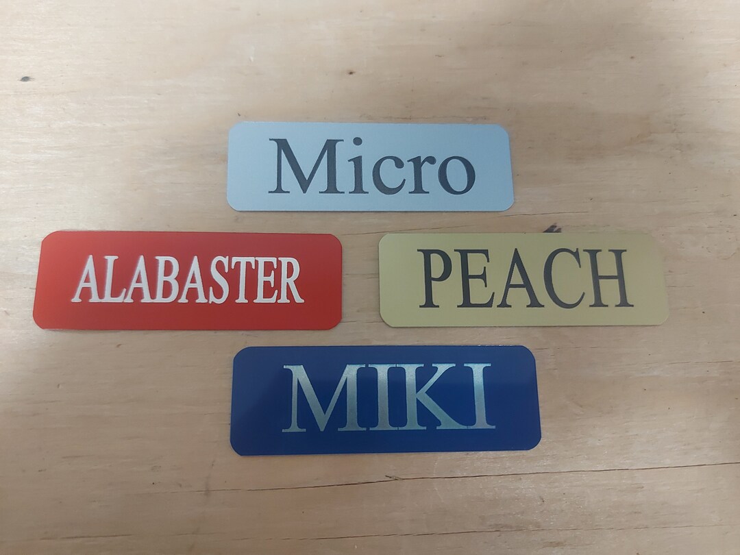 Tack Name Plate - 1" X 3" Laser Aluminum - Durable Finish Options - Etsy