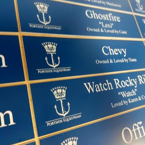 Stall Name Plate Slider Set & Single Plates Only - Bold Lamacoid ...