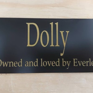 Custom Engraved Horse Stall Plate | Bold Lamacoid Plastic | Metallic ...