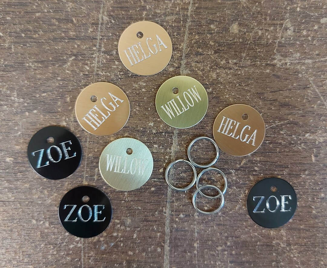 1" Round ID Tag | Great for Horse Blankets - Bridles - Dog or Pet Tags ...