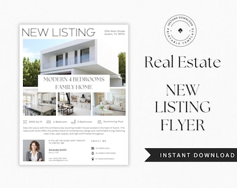 New Listing Flyer, Real Estate Marketing Flyer, Modern Realtor Flyer ...