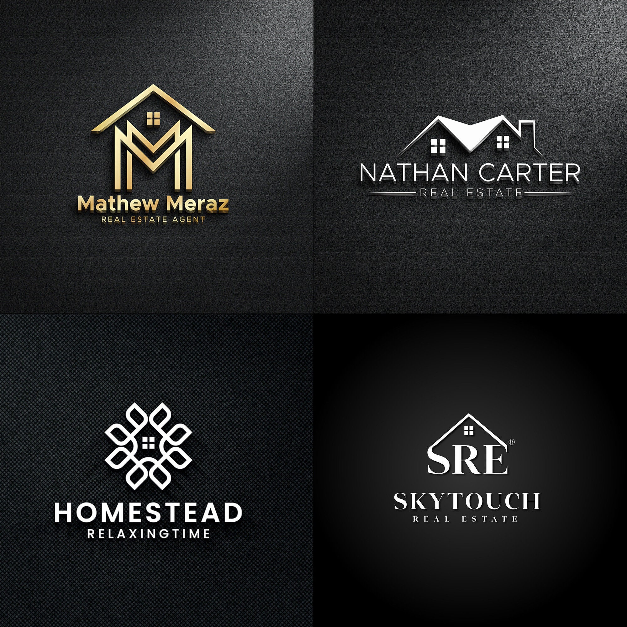 Luxury Real Estate Logo | Custom Hand Drawn Modern and Luxury Real ...
