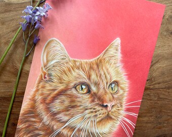 Ginger Cat Print - Etsy UK