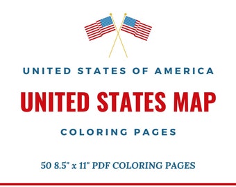 FLORIDA Printable Coloring Page With State Facts United States of ...