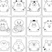 Chinese Zodiac Cute Animals Coloring Pages - Etsy