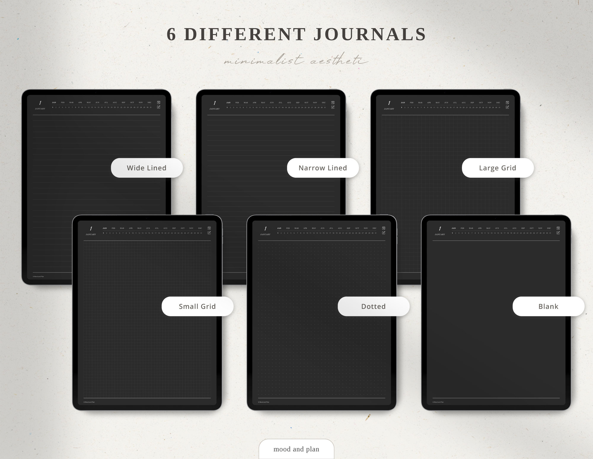 Dark Mode Digital Journal, Digital Daily Journal, Digital Notebook ...