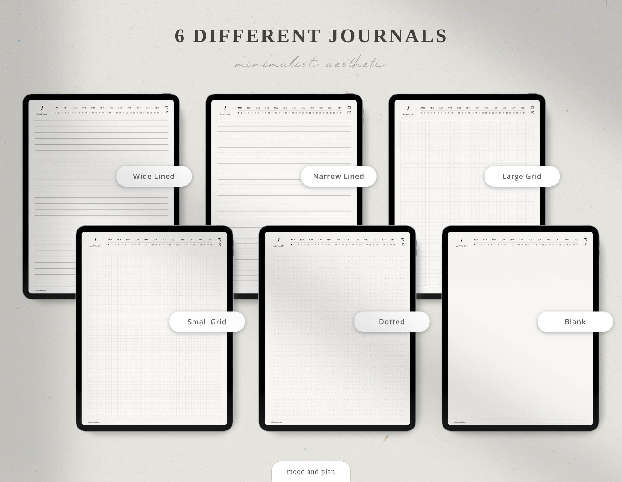 Digital Daily Journal, Minimalist Digital Journal, Aesthetic Digital ...