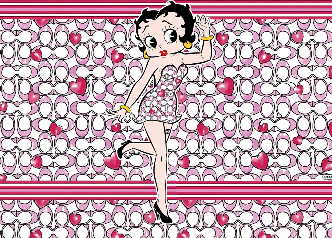 Betty Boop Pink Dress Design, Betty Boop, 20 Oz Skinny Tumbler ...
